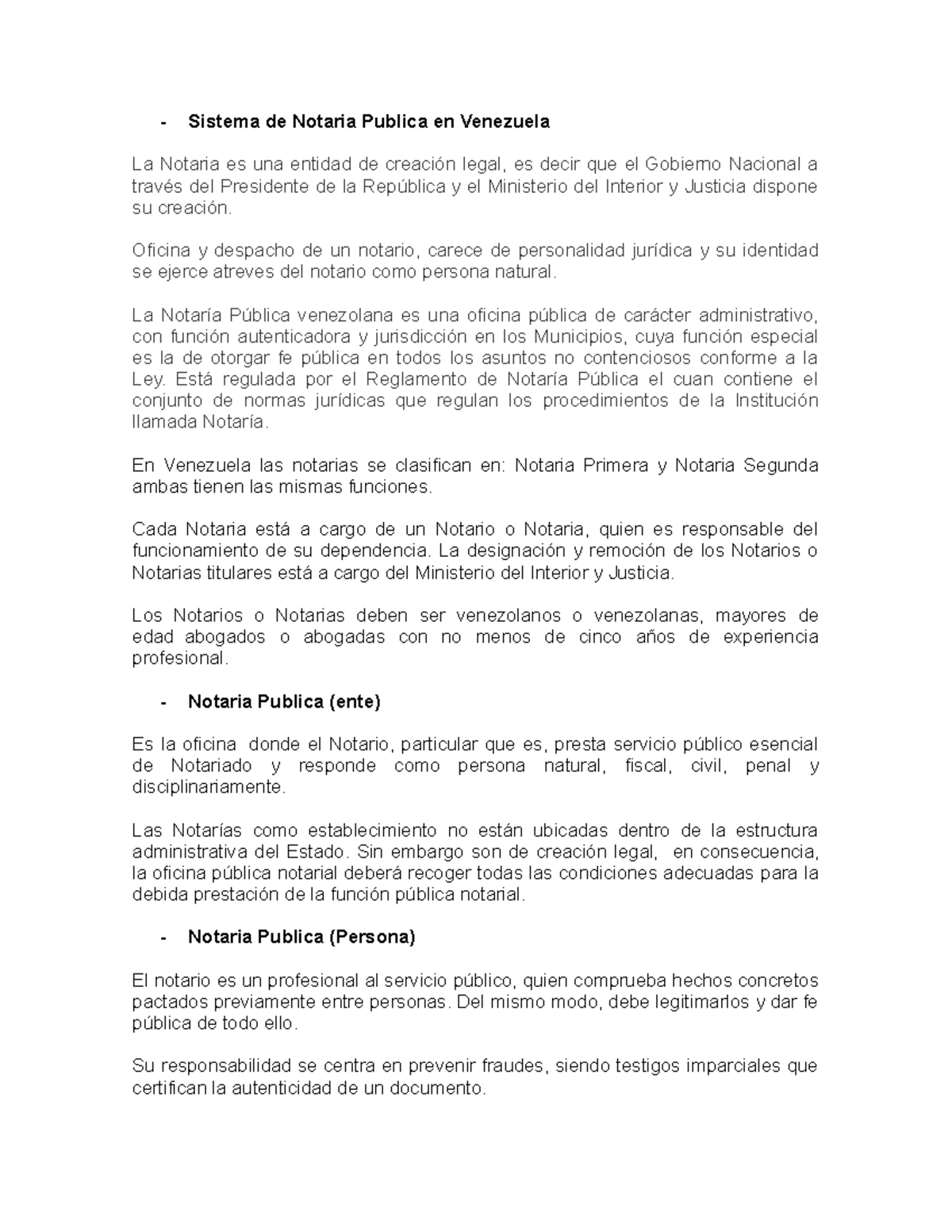 Sistema de Notaria Publica en Venezuela - Oficina y despacho de un ...