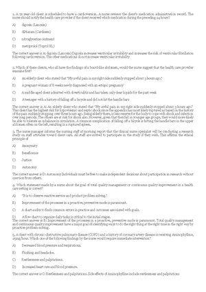 Nursing Practice 3A - Nursing Care of Client with Physiological and ...