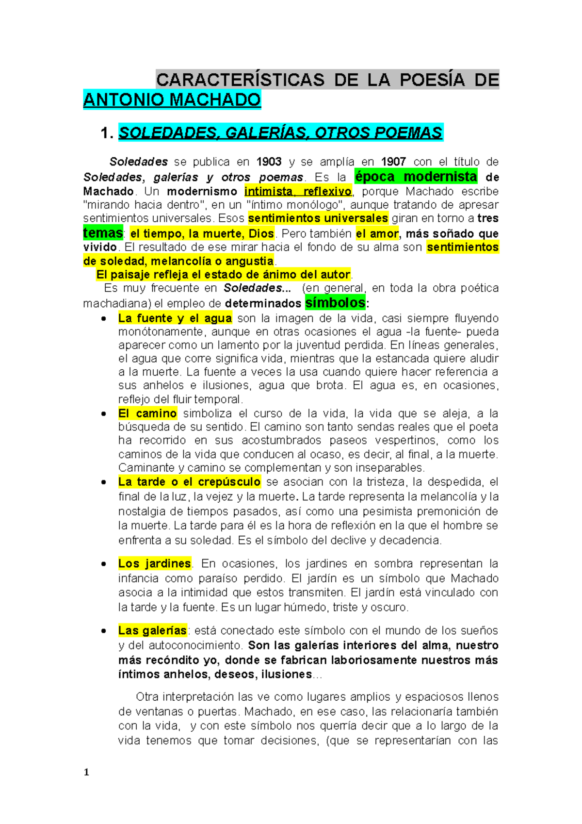 Machado Definitivo 2017-2018 - 12 folios - CARACTERÍSTICAS DE LA POESÍA ...