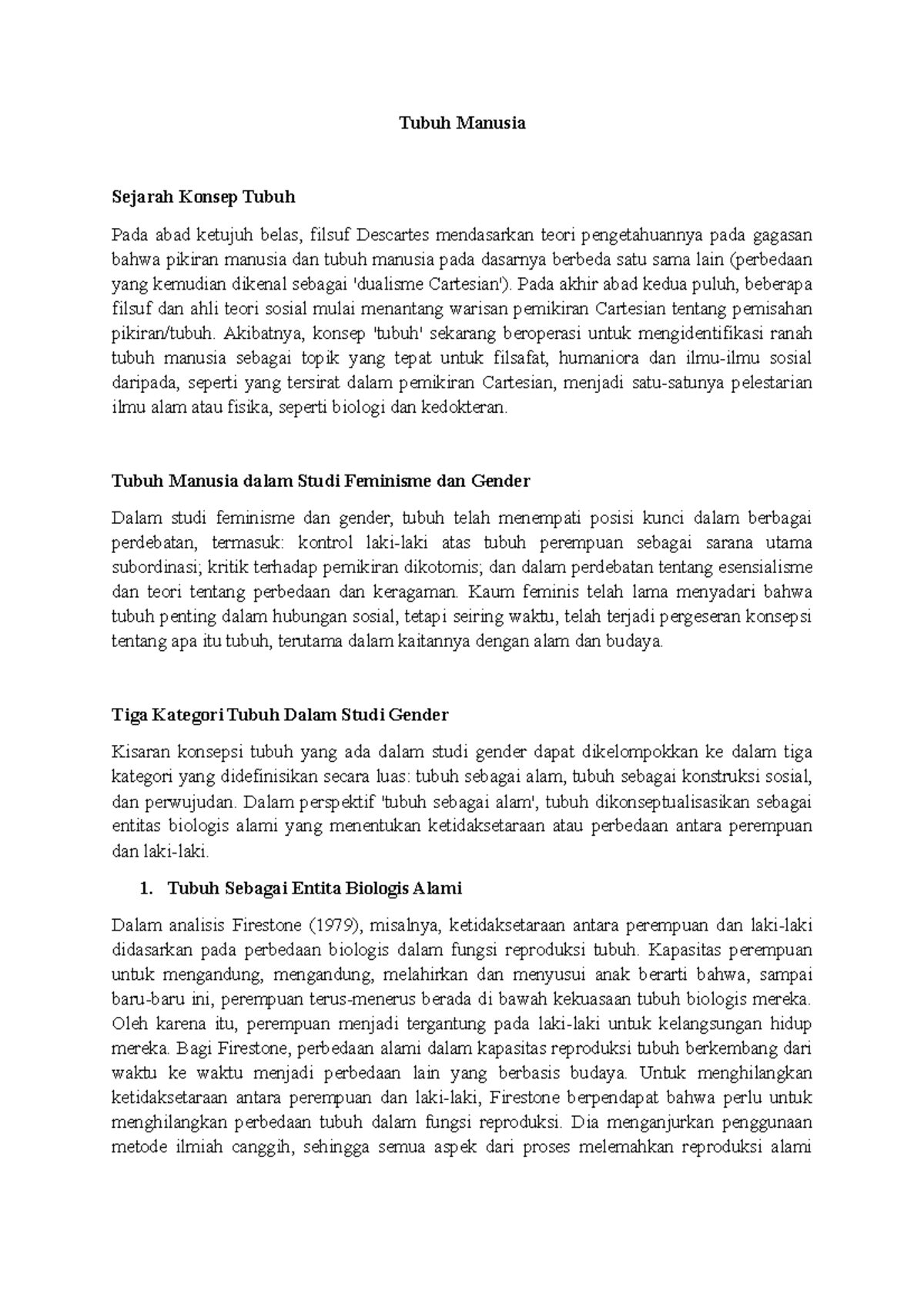 Konsep Tubuh Manusia - Tubuh Manusia Sejarah Konsep Tubuh Pada abad ...