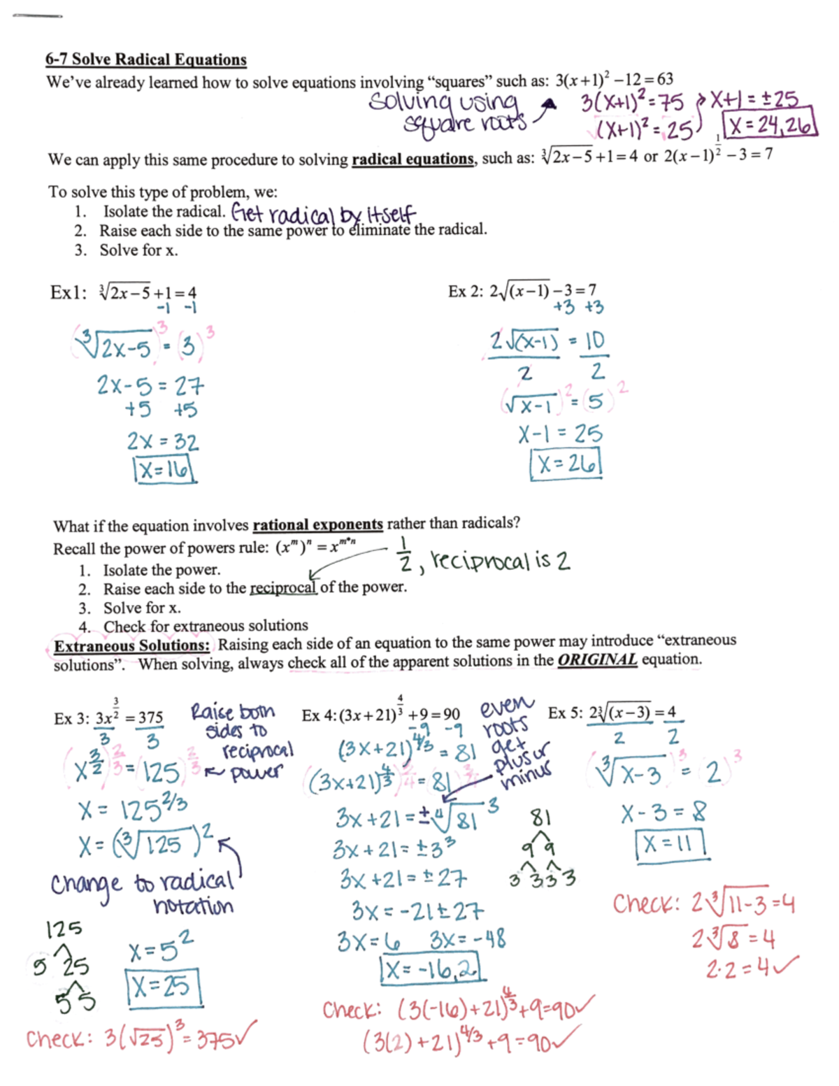 6-7 Note Key - Lecture notes - MATH140 - Studocu