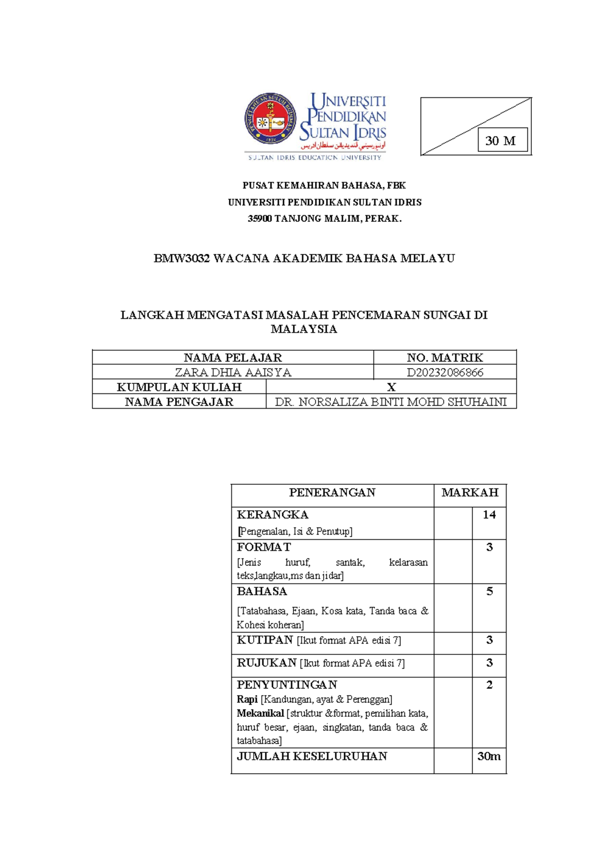 Panduan Penulisan ESEI - PUSAT KEMAHIRAN BAHASA, FBK UNIVERSITI ...