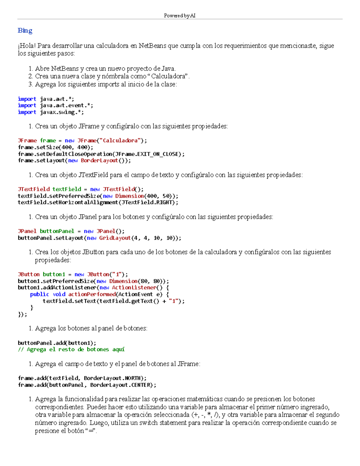 Answer - guias - Powered by AI Bing ¡Hola! Para desarrollar una ...