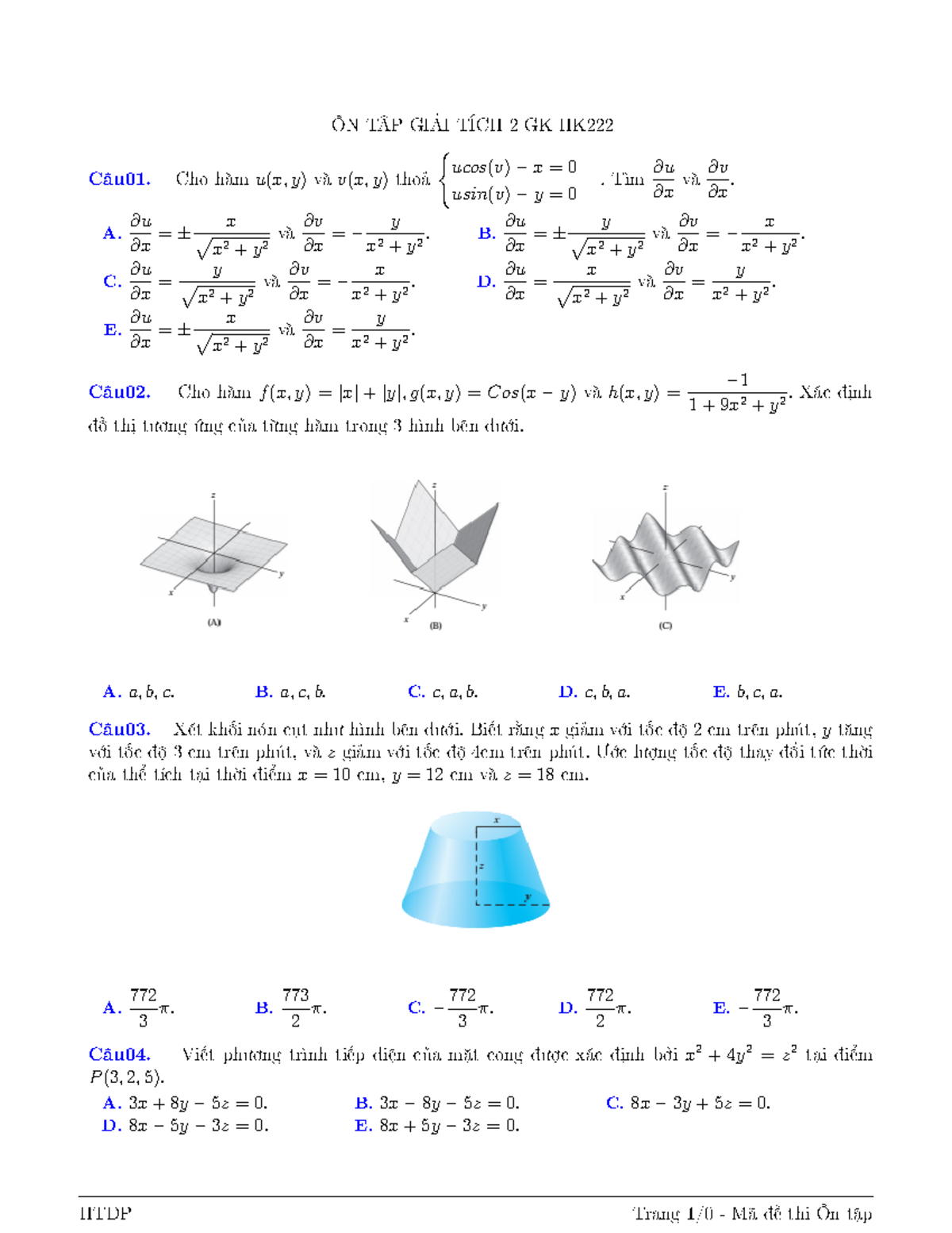 đề tham khảo đề tham khảo đề tham khảo đề tham khảo đề tham khảo đề tham khảo - ÆN T P GI I T CH ...