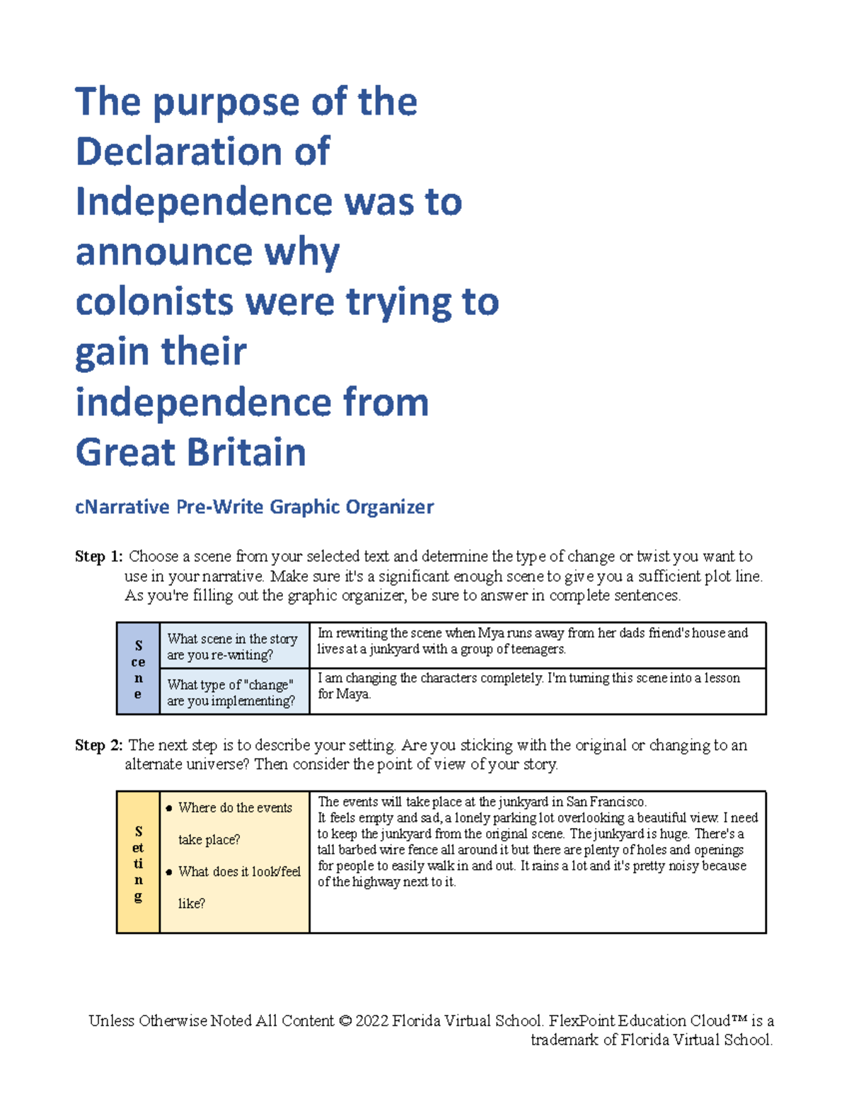 Copy of 302 - Assignment - The purpose of the Declaration of ...