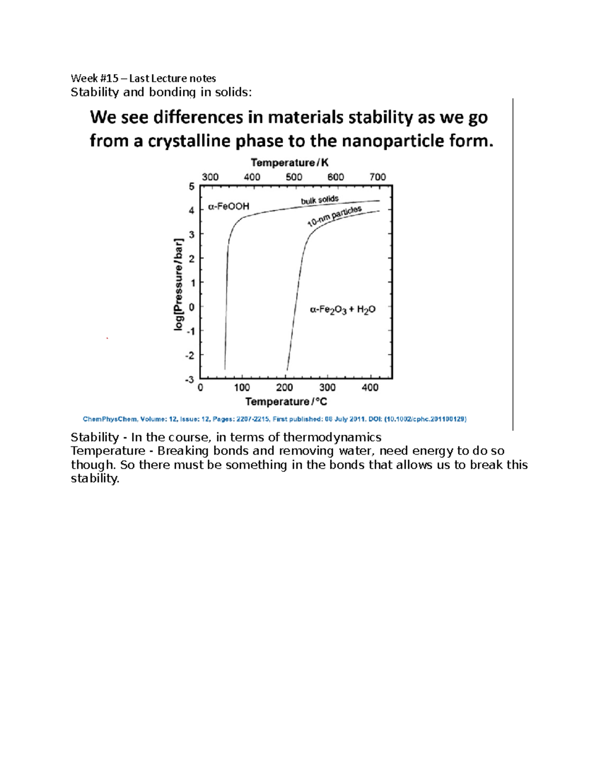 Week #15 - Last lecture notes - Week #15 – Last Lecture notes Stability ...