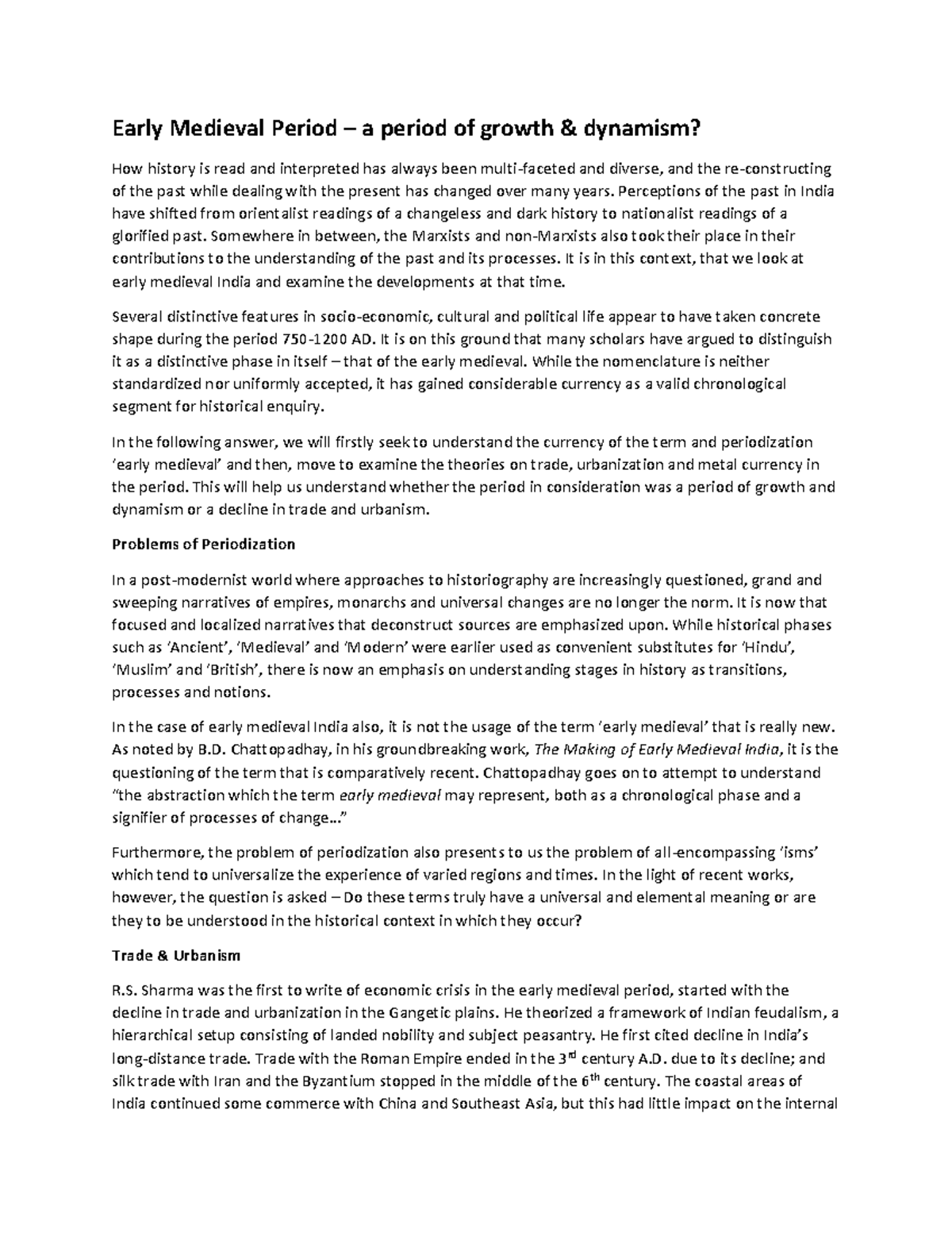 Early medeival period-of growth & dynamisn - Early Medieval Period – a ...