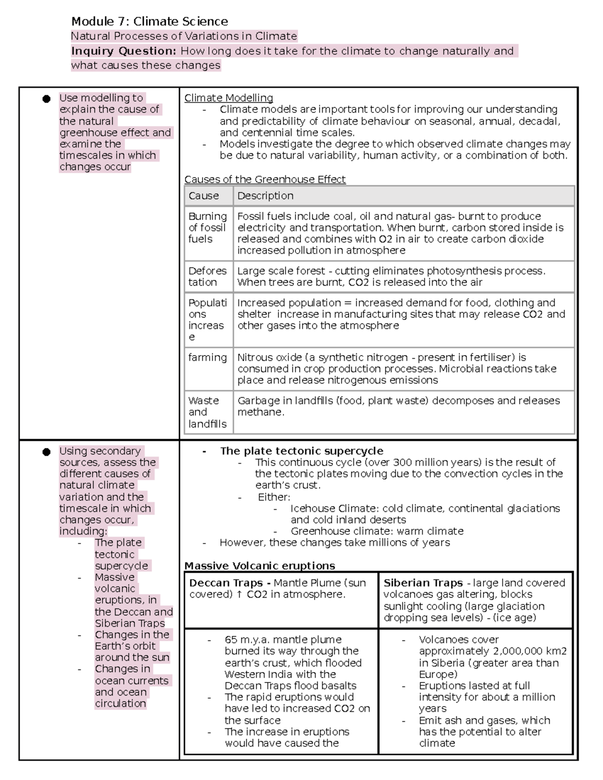 Module 7- Climate Science - Module 7: Climate Science Natural Processes ...