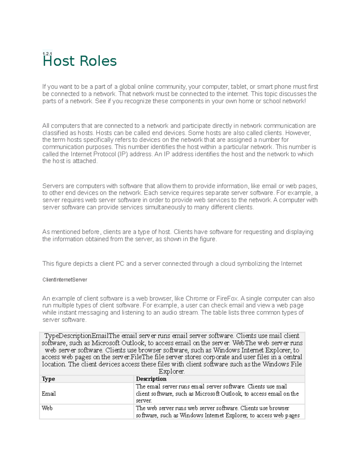 Cisco Networking Network Components 1 Host Roles If You Want To Be A Part Of A Global Online