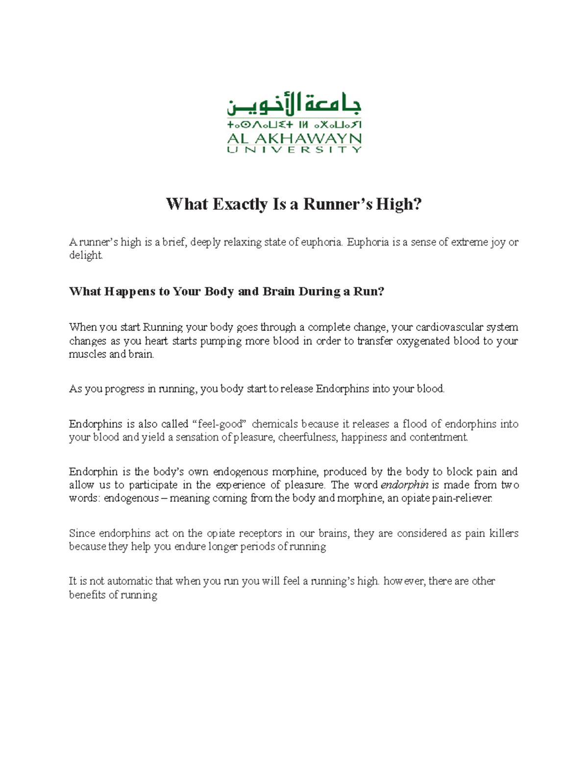 What Exactly Is a Runner’s High - What Exactly Is a Runner’s High? A ...