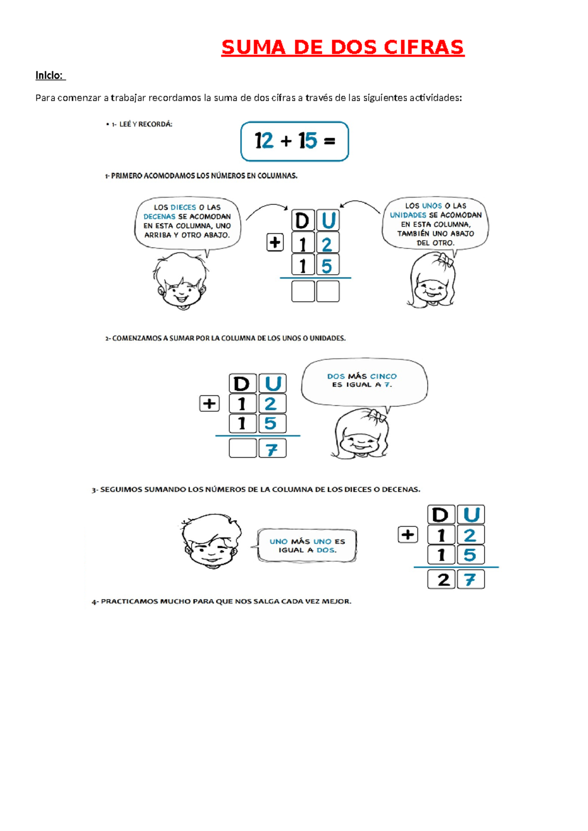 SUMA DE DOS Cifras - pkjnjon - Matemática - Primer año - SUMA DE DOS ...