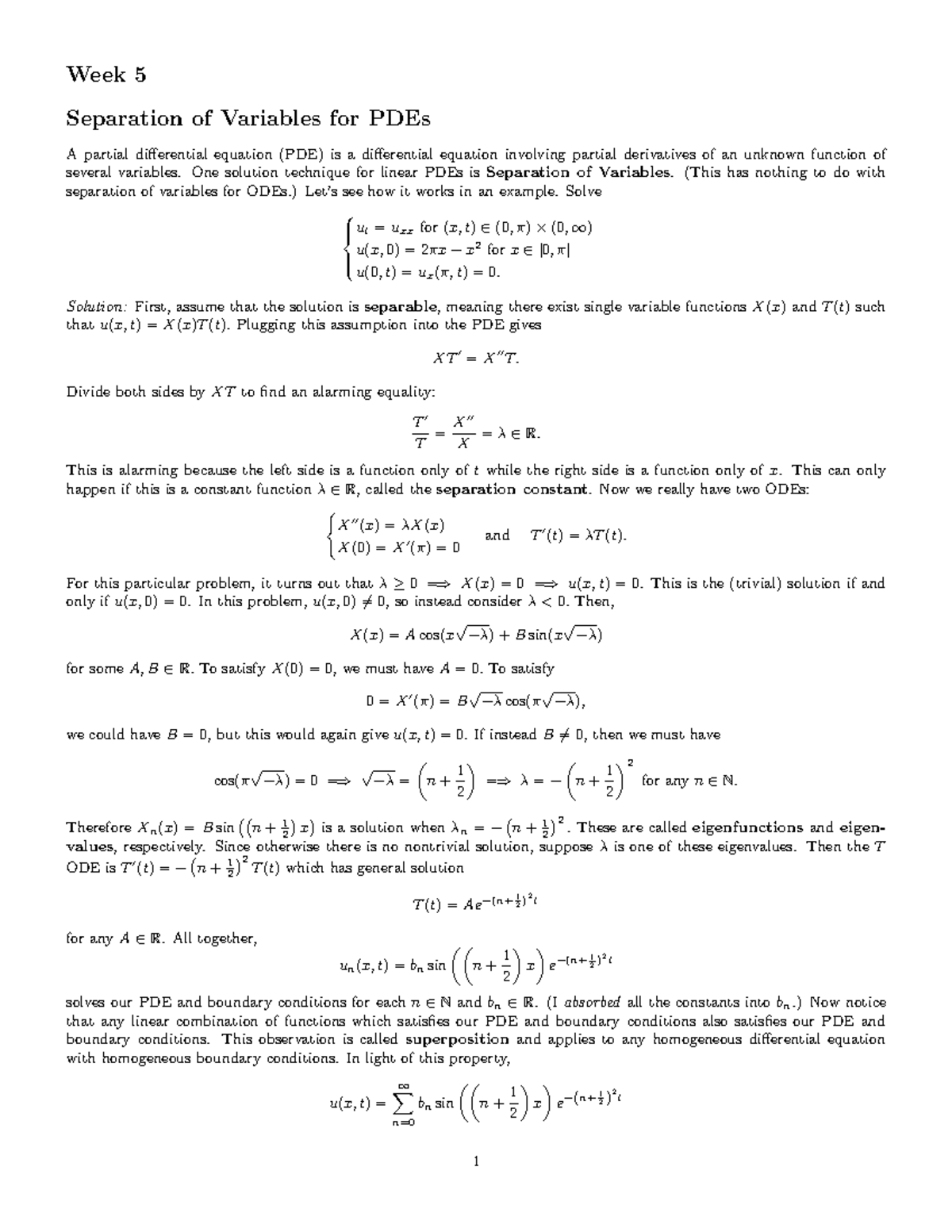 Week 5 - Summer 2022 Math 135 with professor Tyler Arant, discussion ...