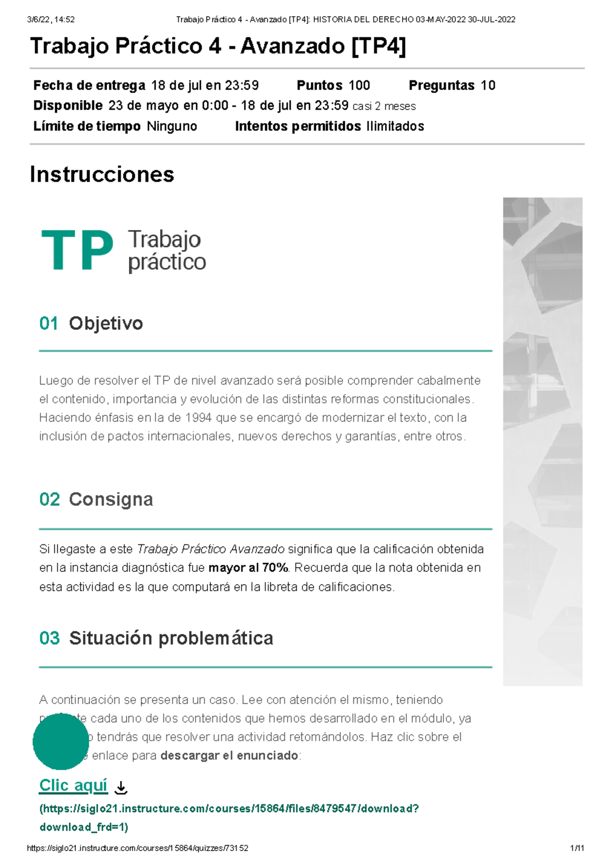 TP4 - Avanzado 90 de 100 HDD - Trabajo Práctico 4 - Avanzado [TP4] Fecha de entrega 18 de jul en ...