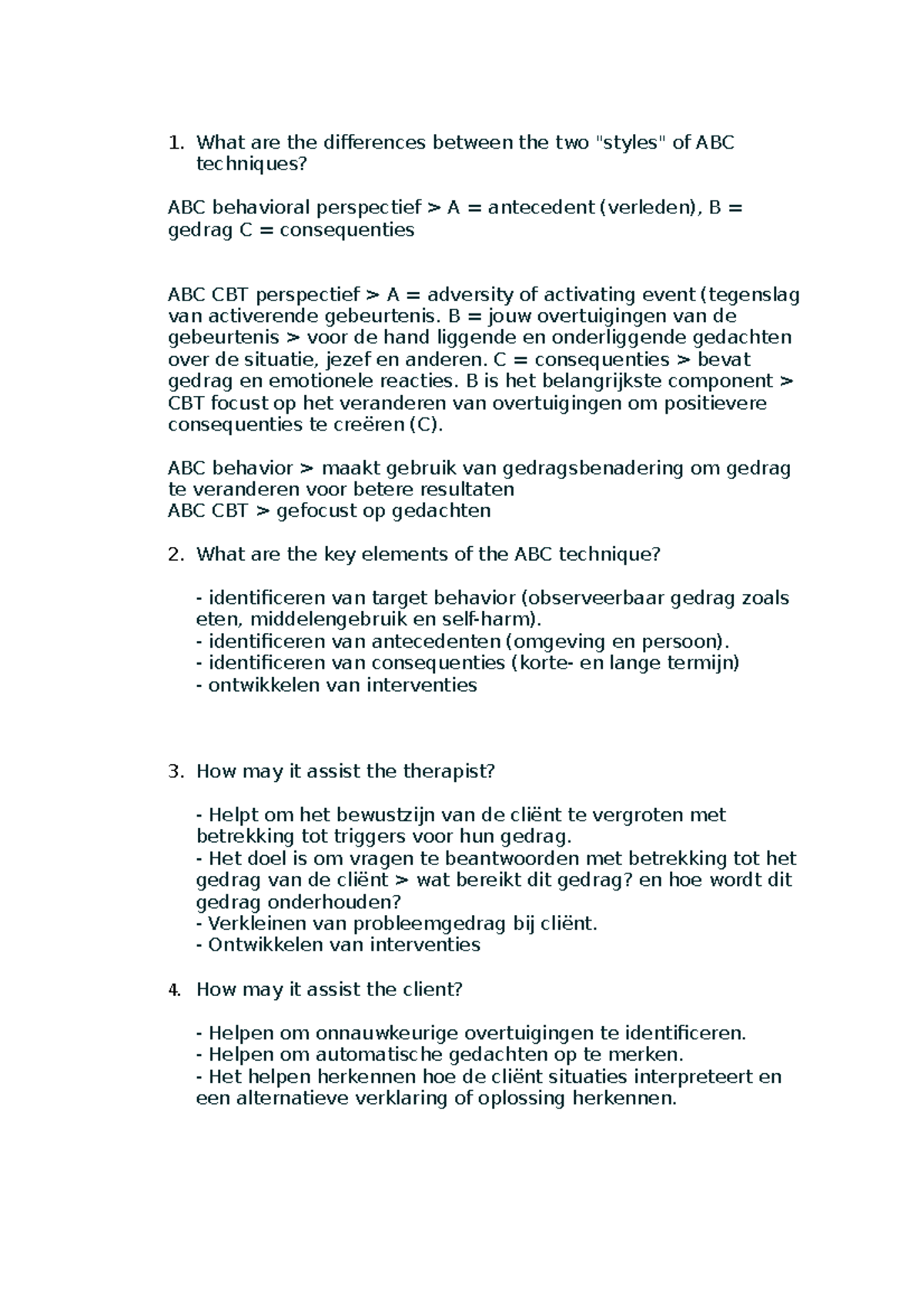 ABC - ABC cognitive en behaviour uitgelegd - What are the differences ...