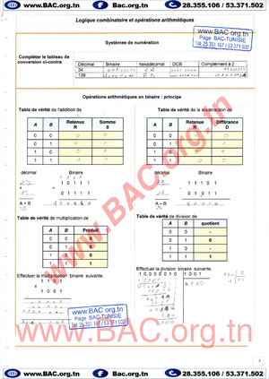 Manuel de révision bac pratique - REVISION BAC PRATIQUE 2023 MATIERE : INFORMATIQUE ENSEIGNANT ...