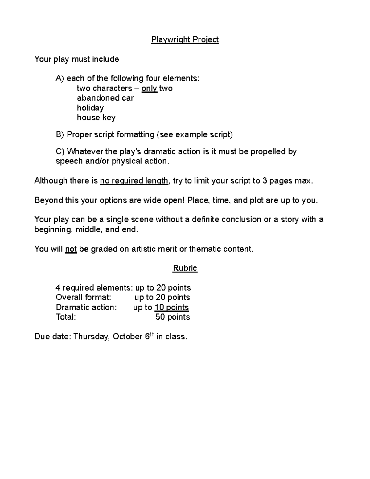 Playwright Project description complete Fall 2022 - Playwright Project ...