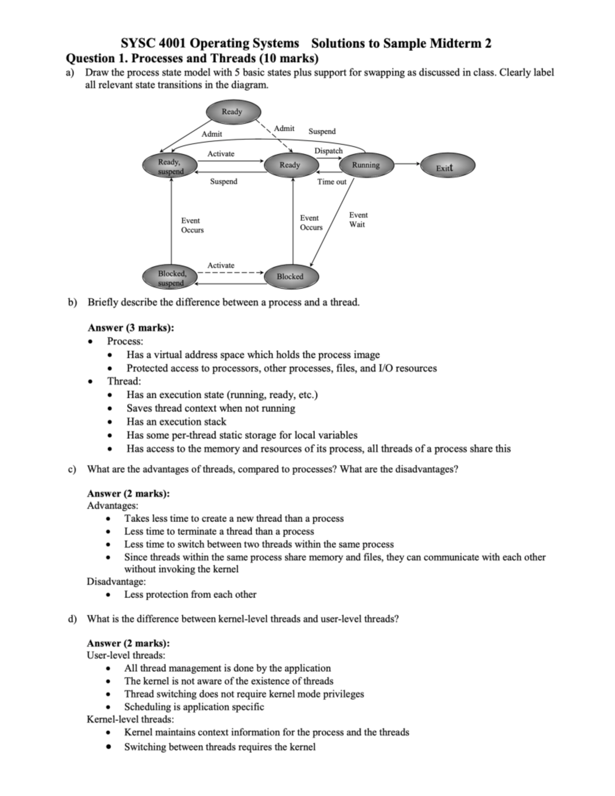 Midterm example - SYSC 4001 - Studocu