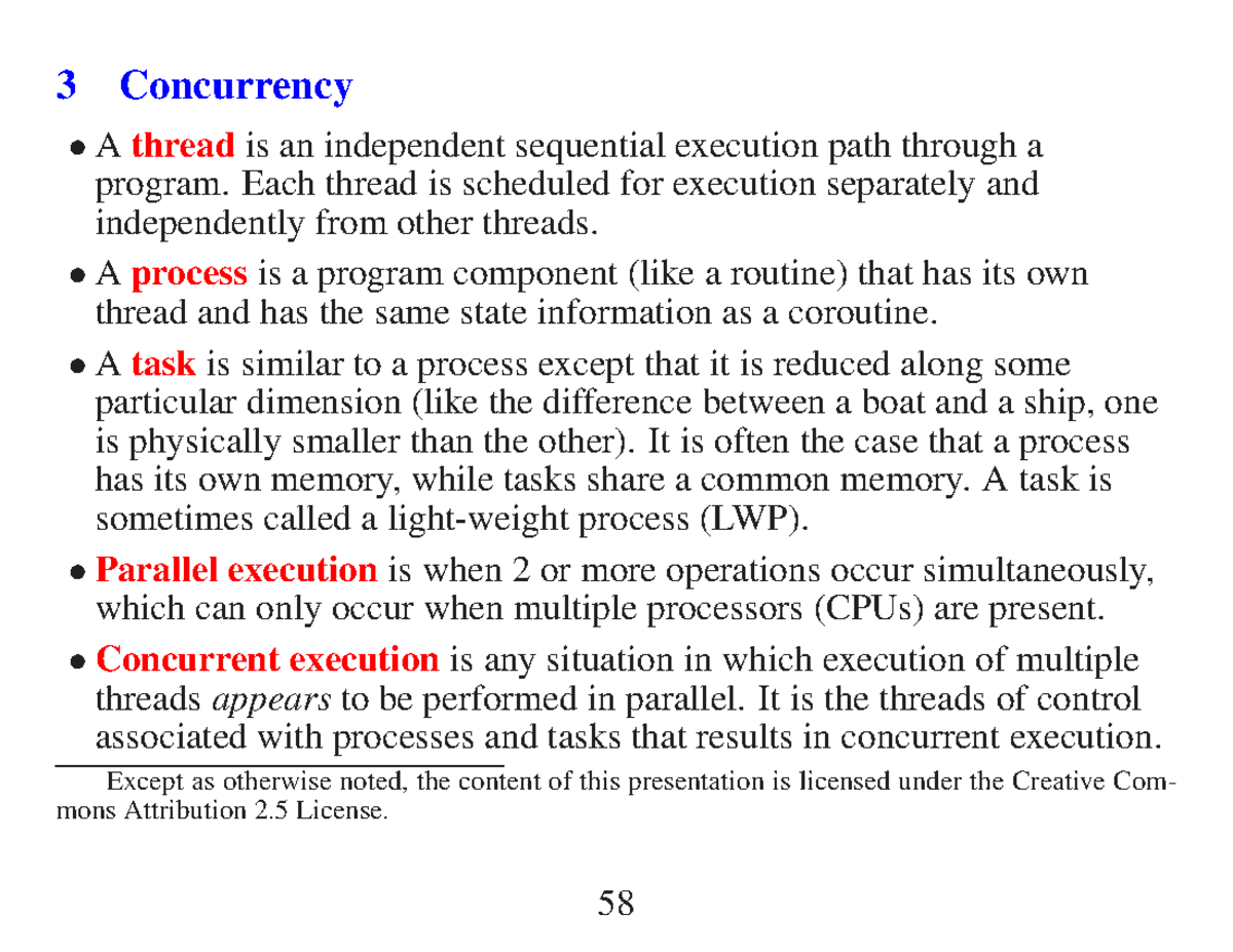 Concurrency - 3 Concurrency • A thread is an independent sequential ...