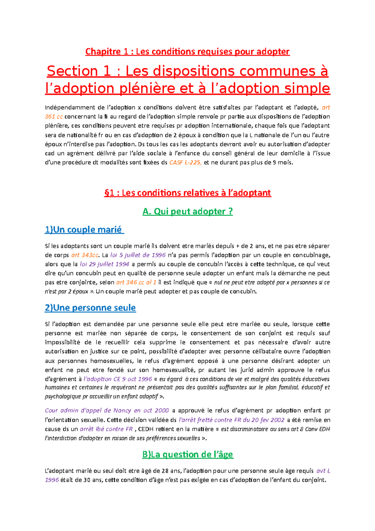 Chapitre 1 - note qui peuvent aider - Chapitre 1 : Les conditions ...