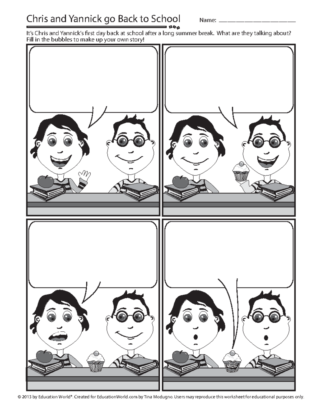 Comic - BSED - English - © 2013 by Education World®. Created for ...