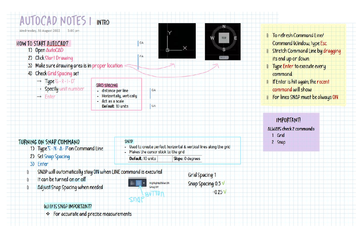 Autocad- Notes-1 - reviewer - Civil Engineering - Studocu