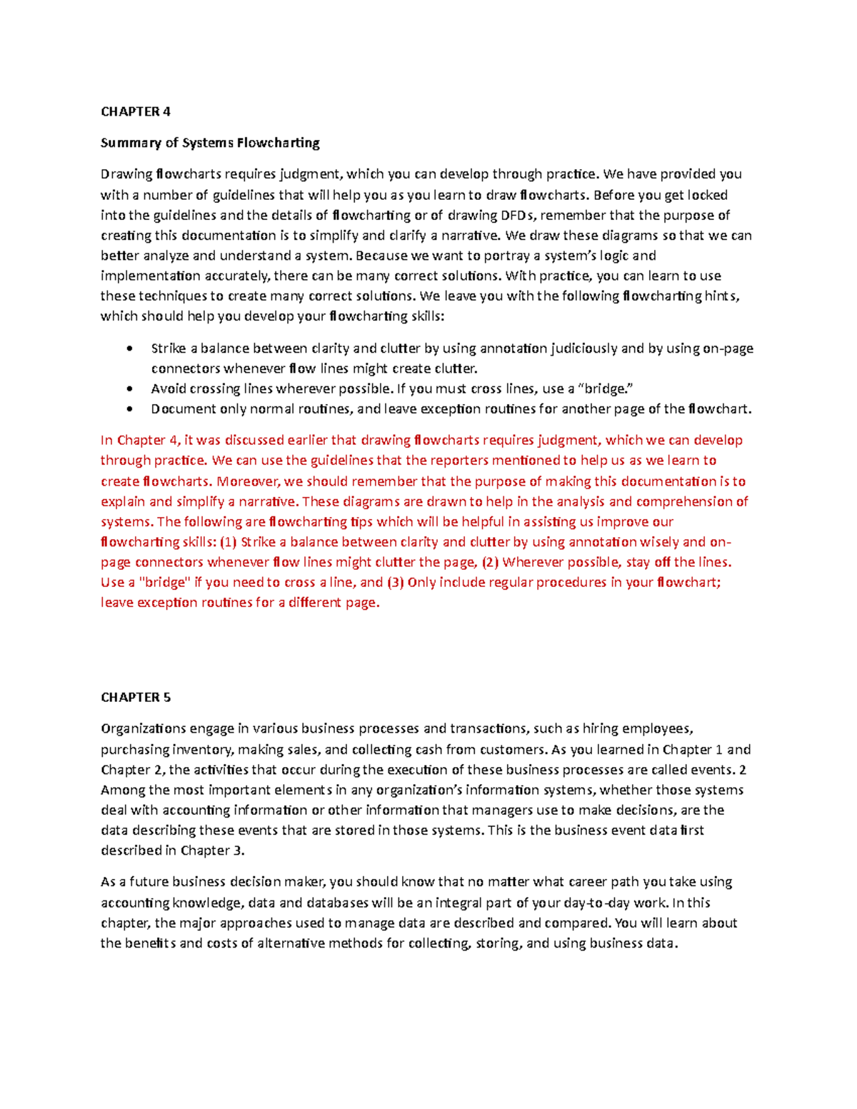 Ais 11-12-22 - accounting information - CHAPTER 4 Summary of Systems ...
