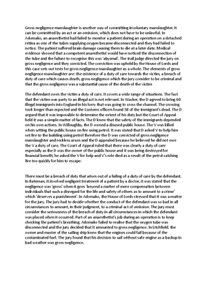 Tort Law Summative - Tort law 24 hours exam - Module – Tort Law Student ...