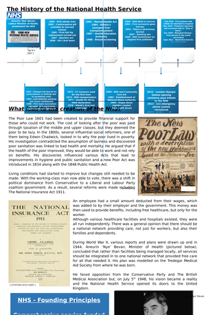 Unit 6 - History of NHS - Distinction Achieved - The History of The ...