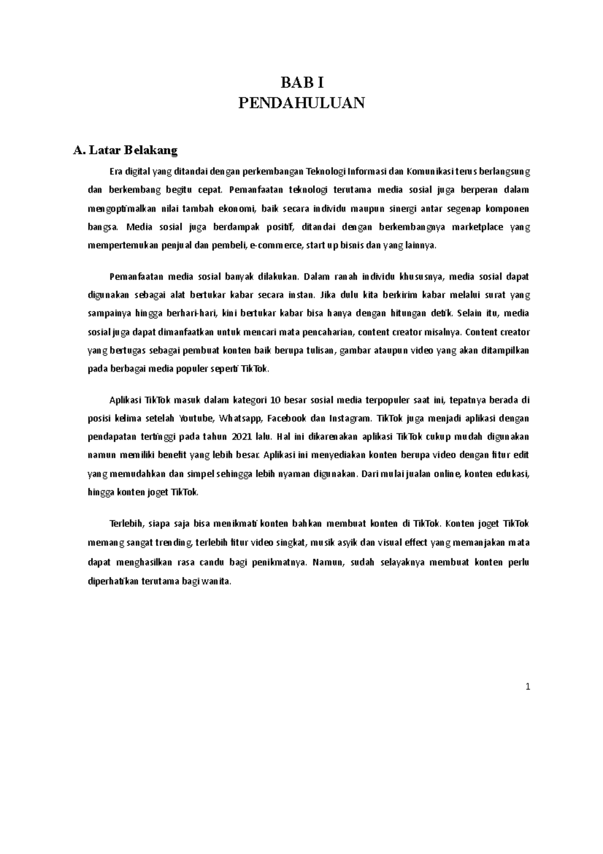 Resume buku pembahasan materi TIK-TOK Dalam Kajian AL- Quran - BAB I ...