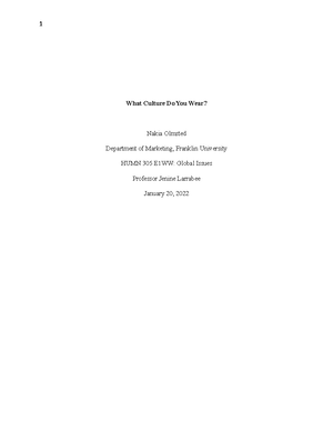 Nation Report 2 - Reading assignment - Nation Report: Part Two Nakia ...