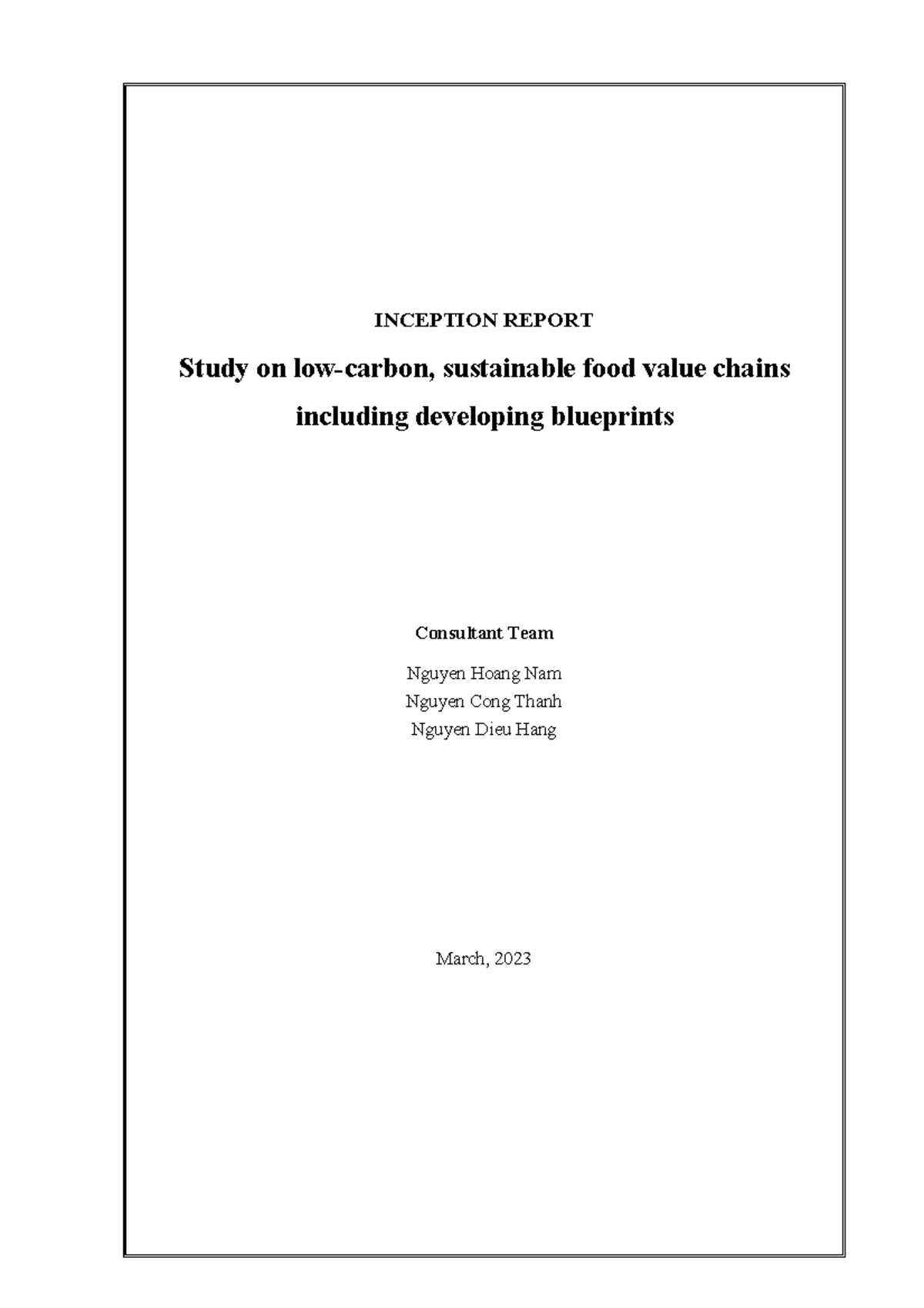 Inception Report (0504) tham khao - INCEPTION REPORT Study on low ...