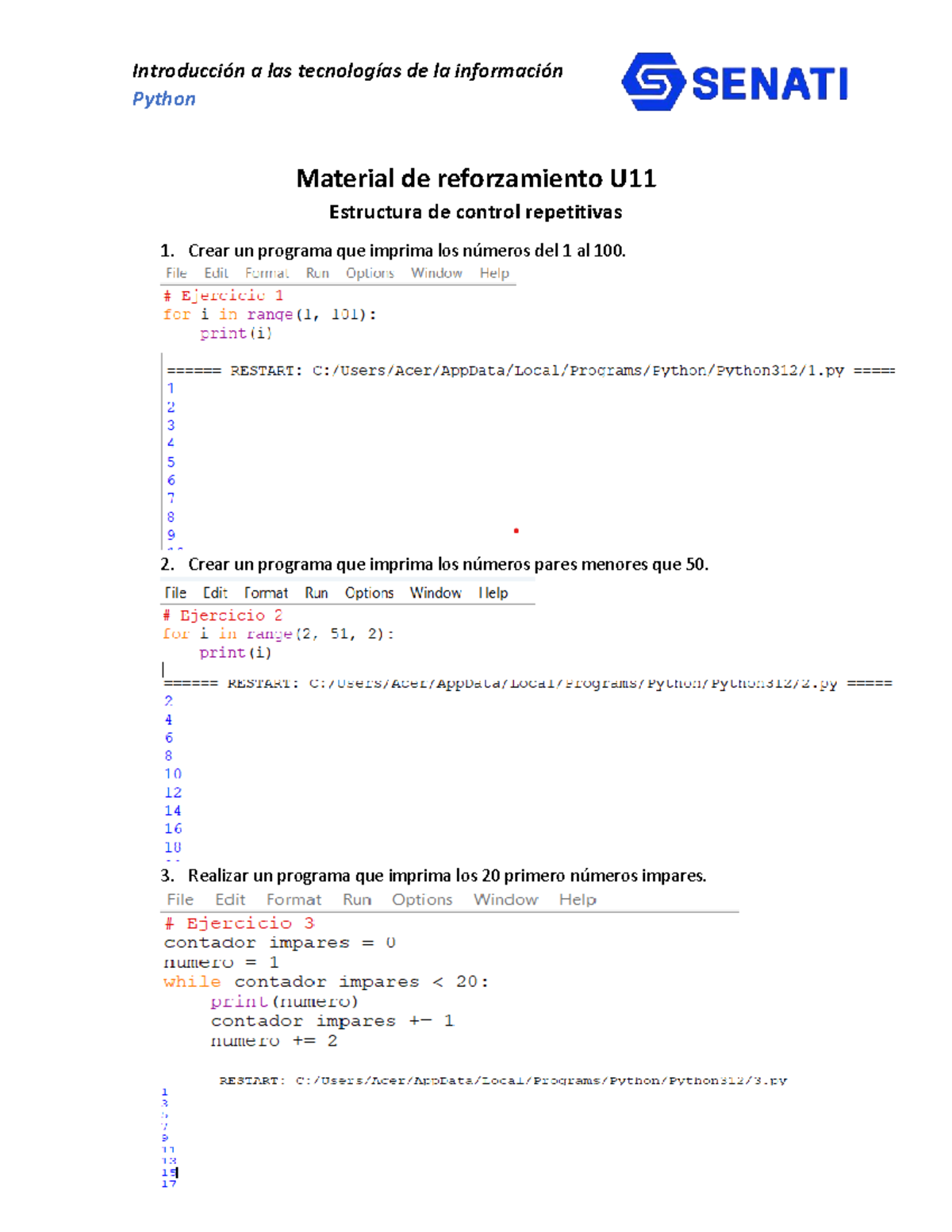 Material de reforzamiento U11 - Introducción a las tecnologías de la ...