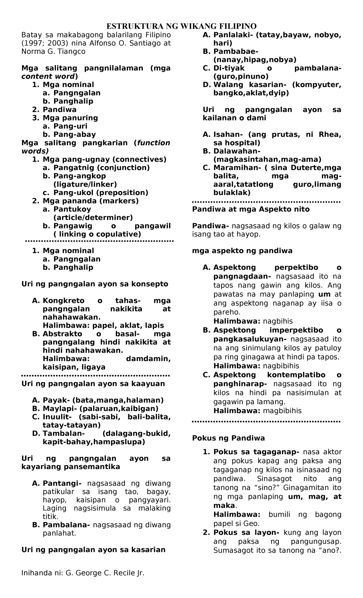 EWF Notes Midterm EXAM - Batay sa makabagong balarilang Filipino (1997 ...