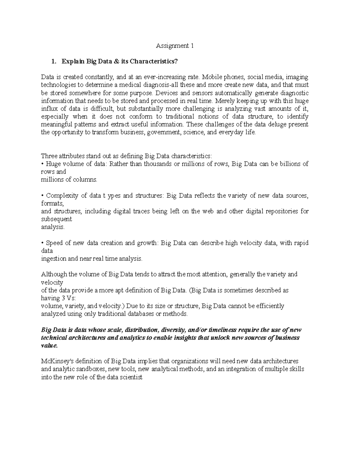 Assignment 1 DA data analysis - Computer Engineering - SPPU - Studocu