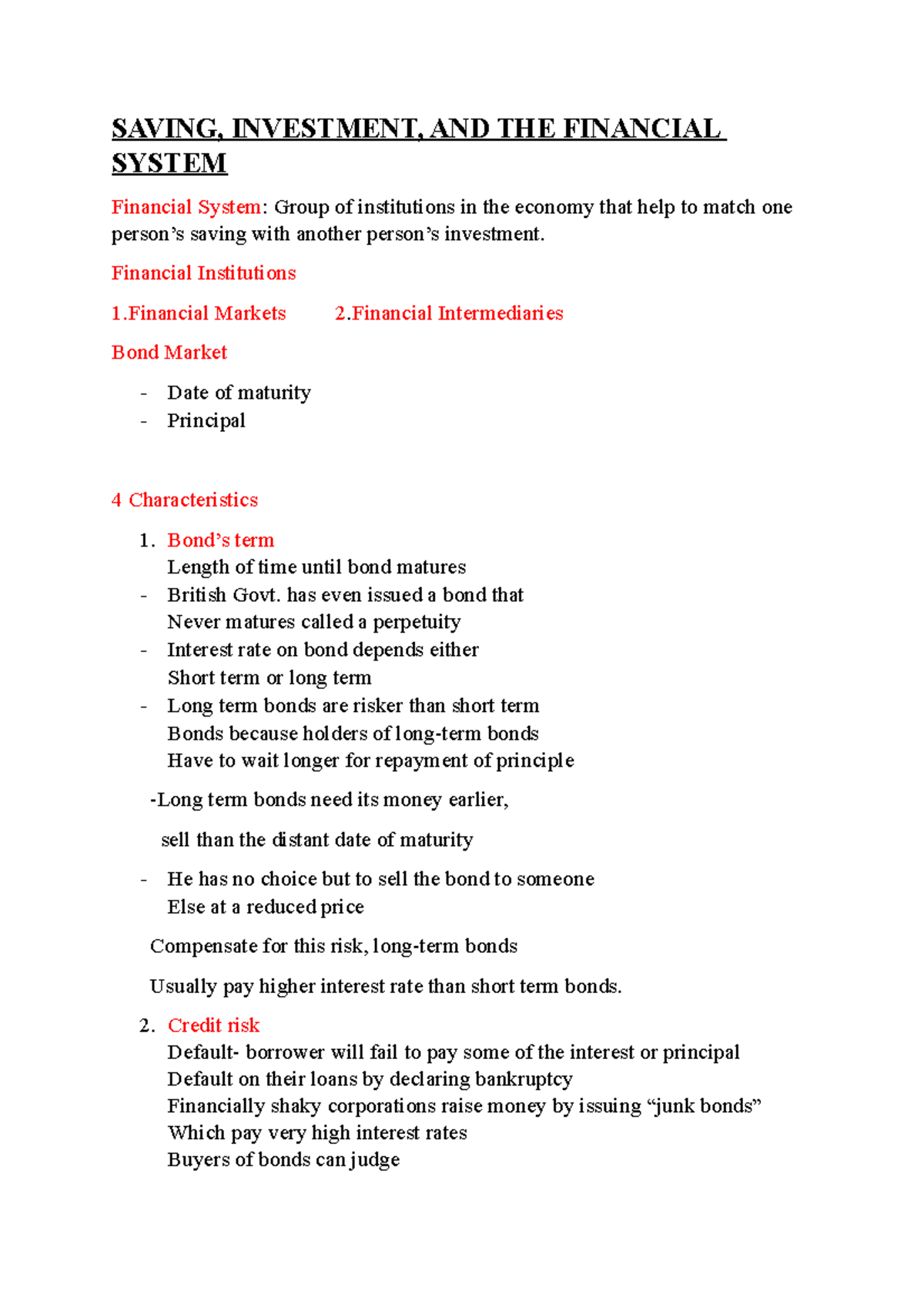 Saving,Investment,and the Financial System-Chapter 13 - SAVING ...