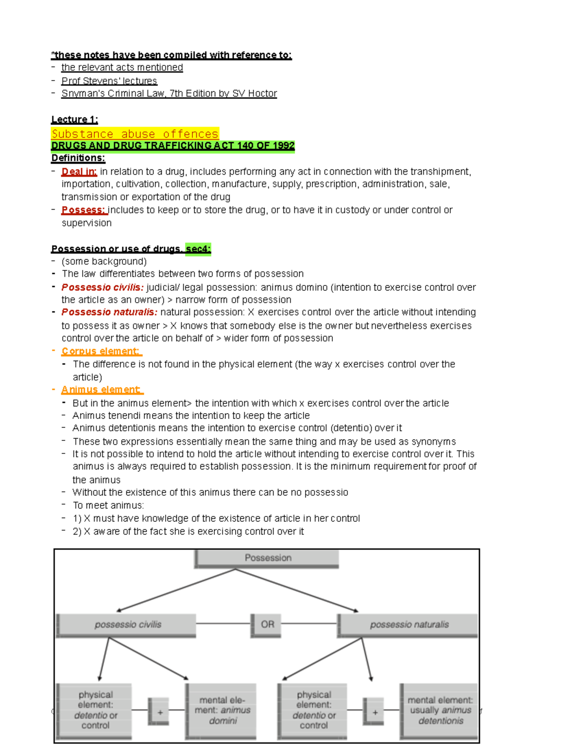 SMI 26 April Test - Semester test study notes - *these notes have been ...