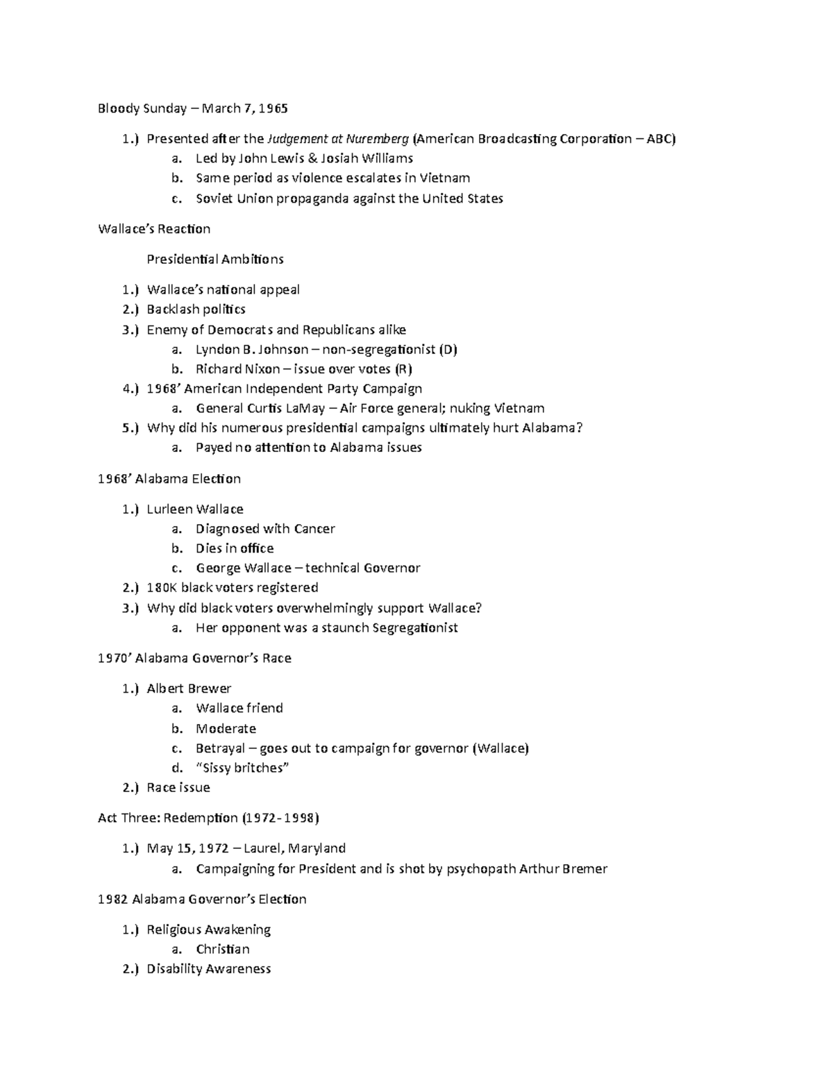 April 21- Discussion and Notes - Bloody Sunday – March 7, 1965 1 ...