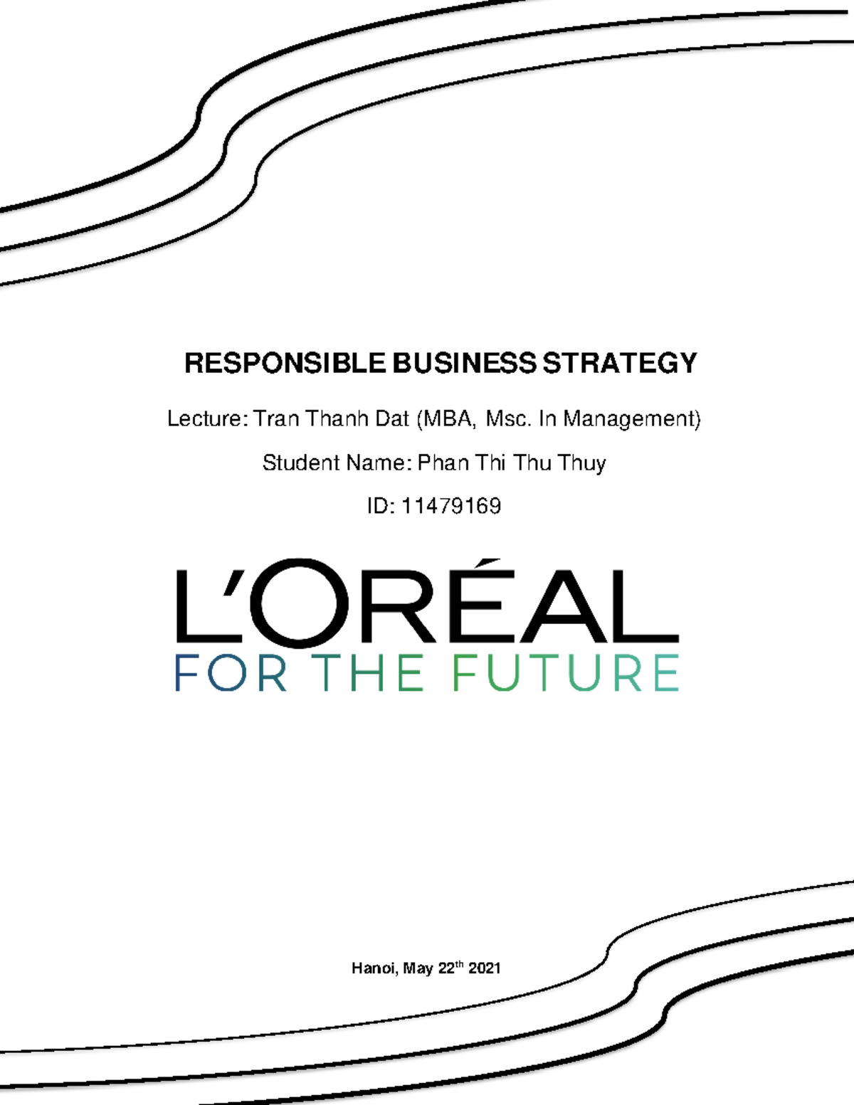 Responsible business strategy - Hanoi, May 22th 2021 RESPONSIBLE ...