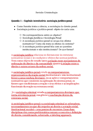 AULA 1 - Texto 2 - Baratta, Alessandro - Criminologia Crítica ...