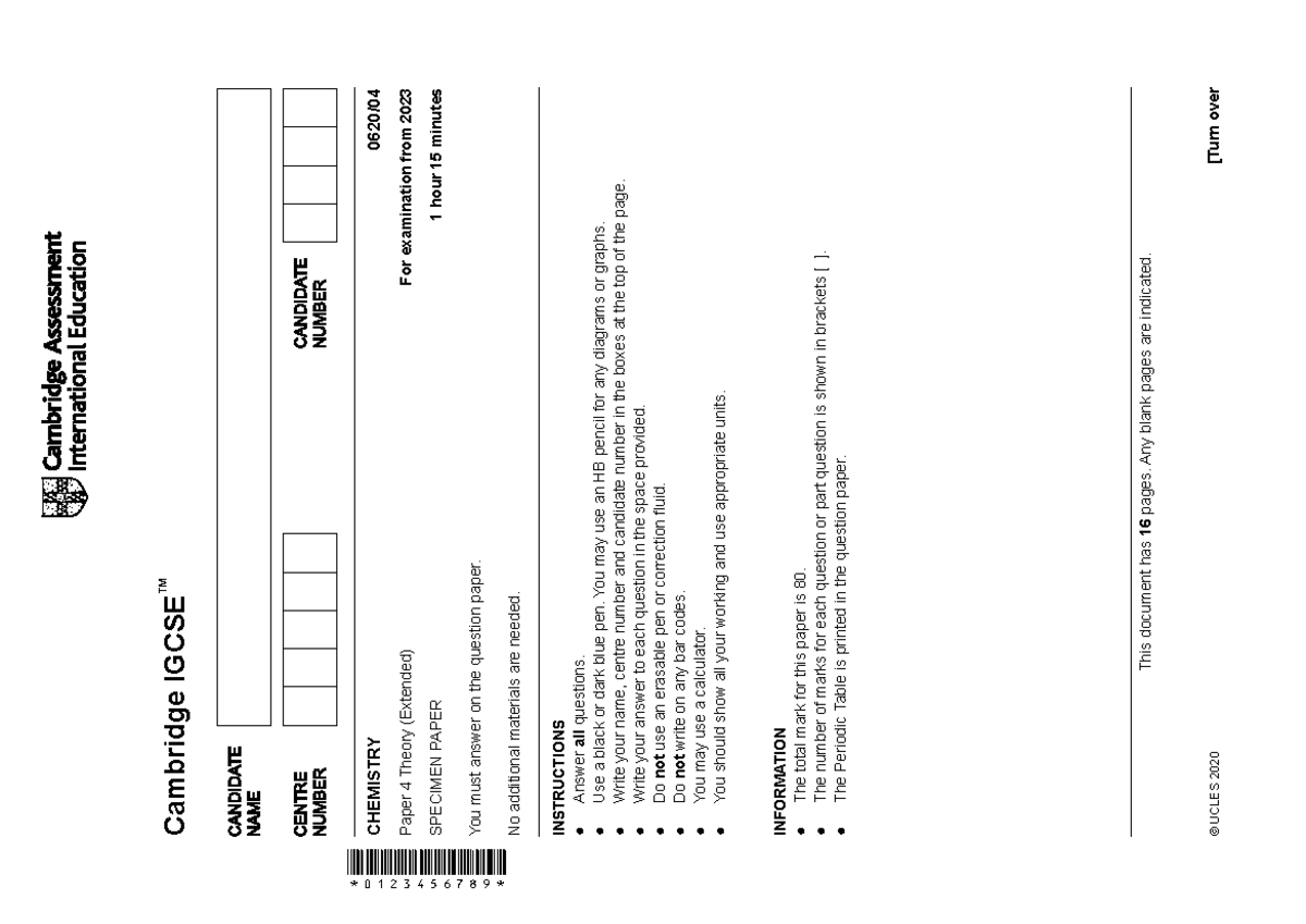 595758-2023-specimen-paper-4 copy - CHEMISTRY 0620/ Paper 4 Theory ...