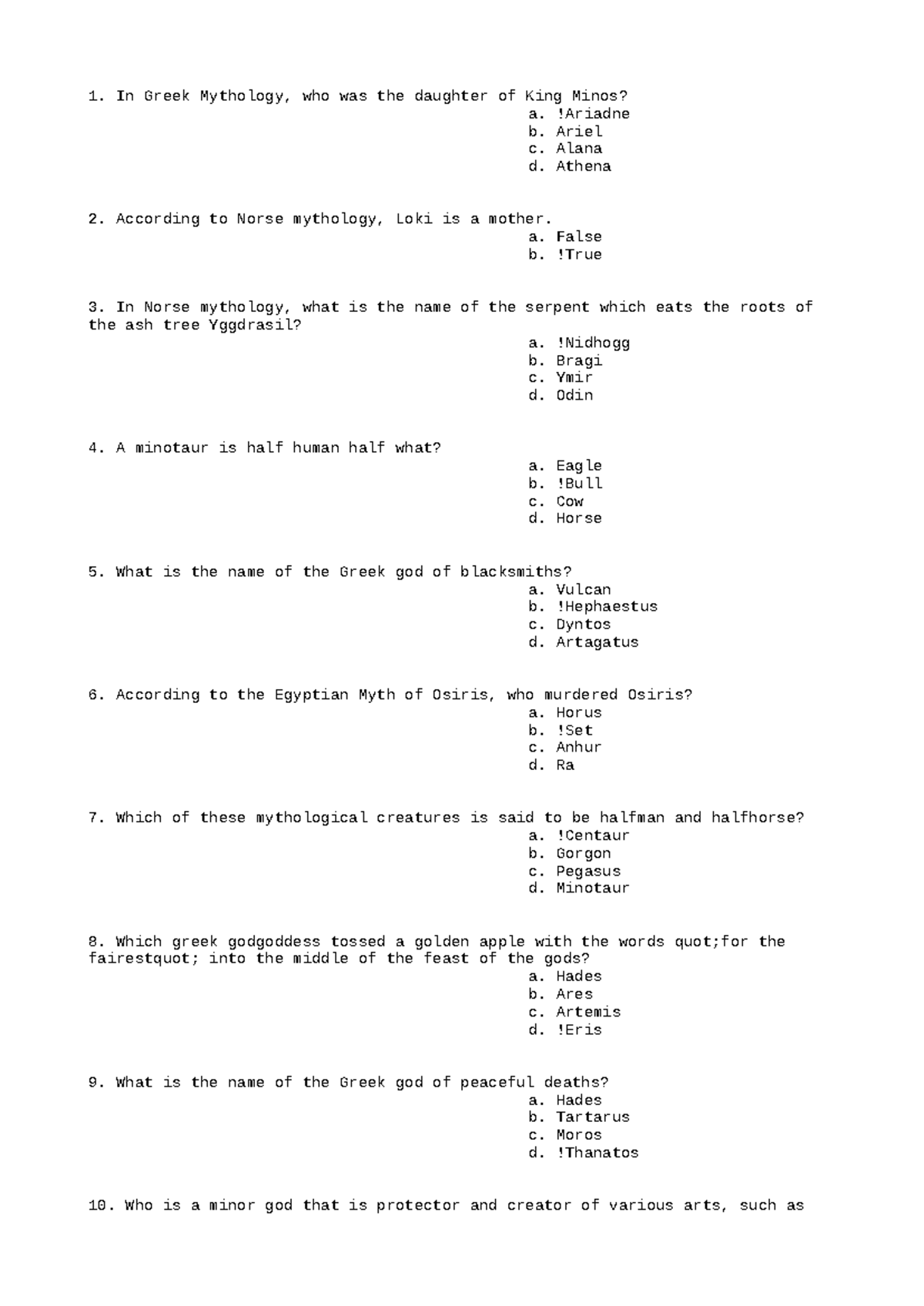 ANT227-Assignment-10 - In Greek Mythology, who was the daughter of King ...