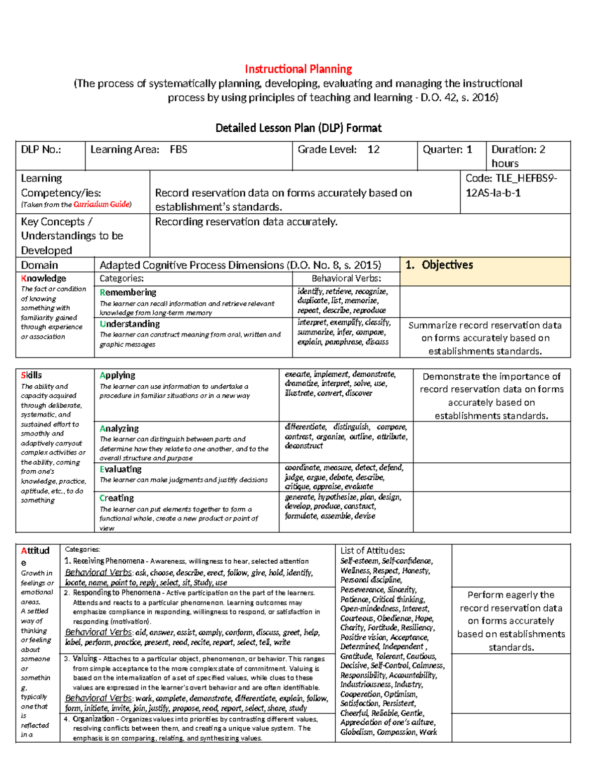 Final DLP-FBS - Please give your document a descriptive and clear title - Instructional Planning ...