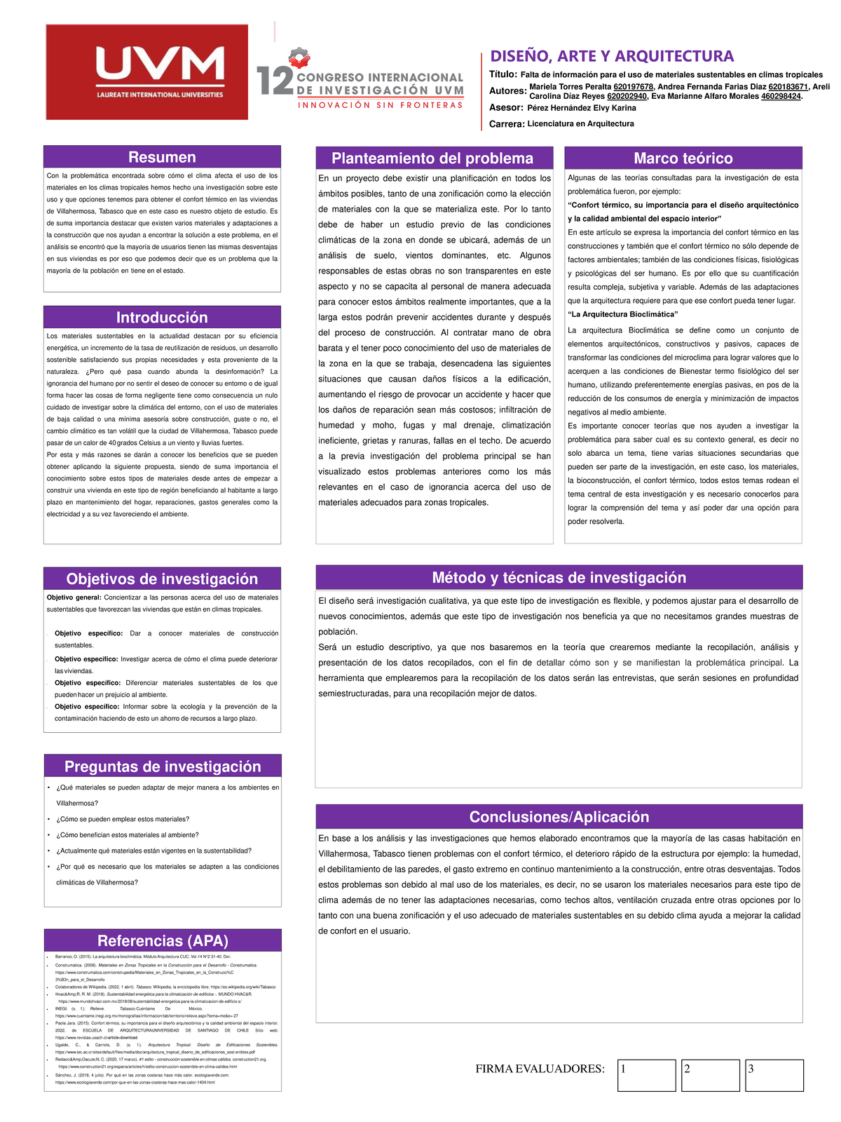 Cartel Cualitativo UVM 1 - Método y técnicas de investigación En un proyecto debe existir una ...