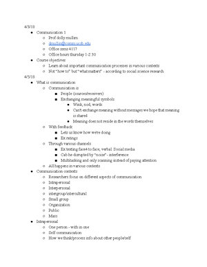 comm 1 Final Study Guide - Intercultural Communication The study of ...