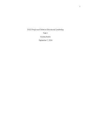 D022- Task 2 School Professional Development Plan (PDP) - ANM2 Task 2 ...