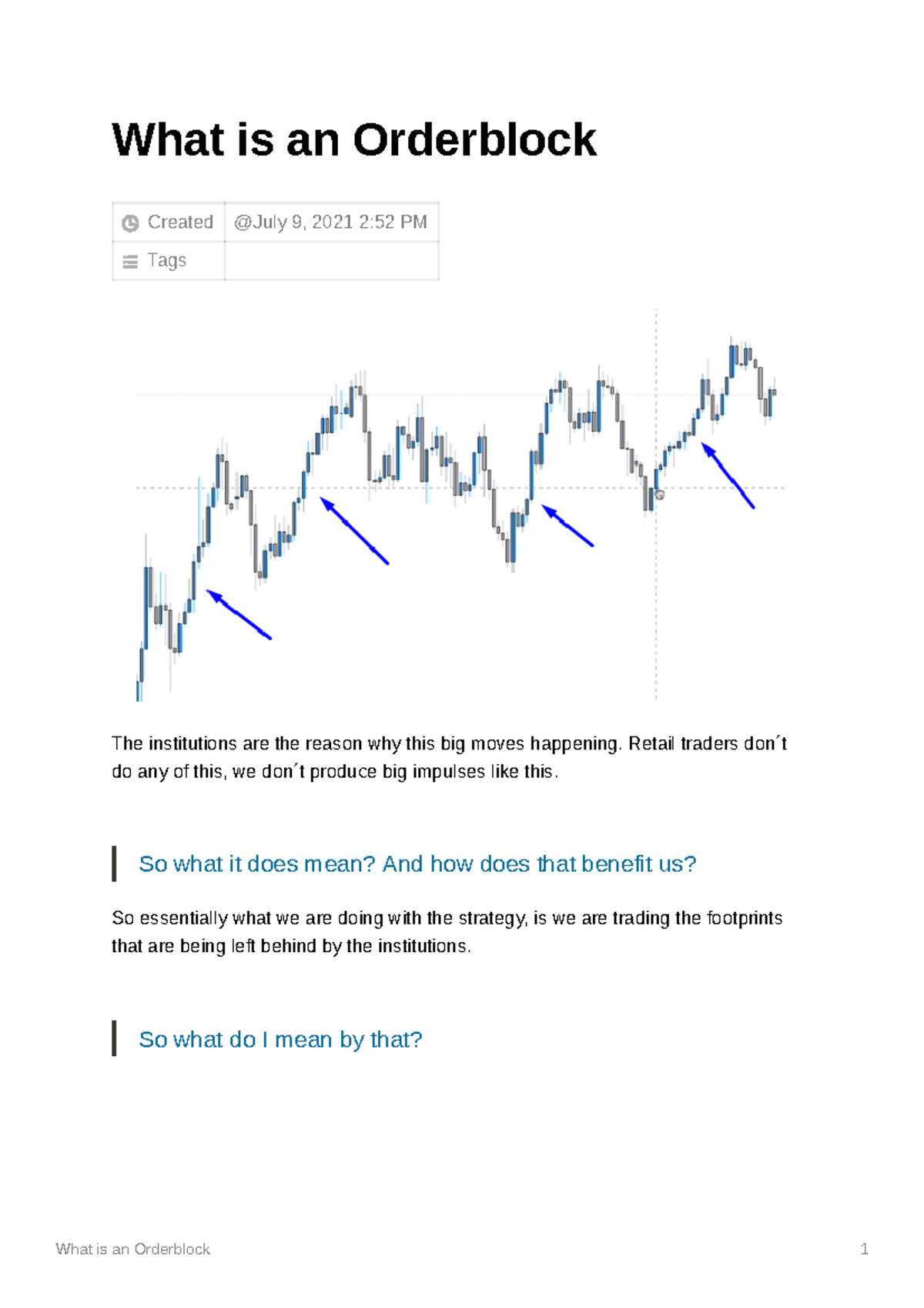 Part 1 - What is an Order block - What is an Orderblock Created Tags ...