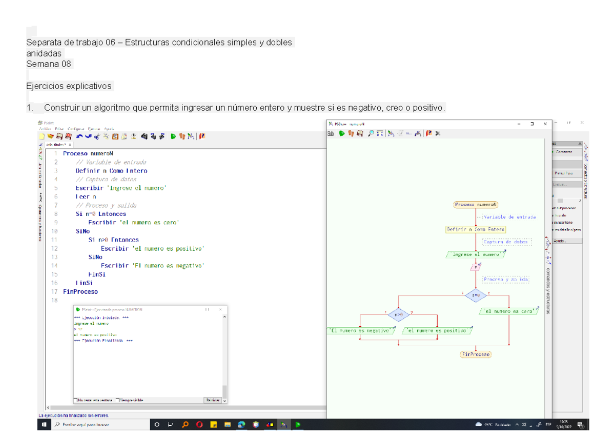 S8 S01 Estructuras condicionales simples y dobles - Separata de trabajo ...