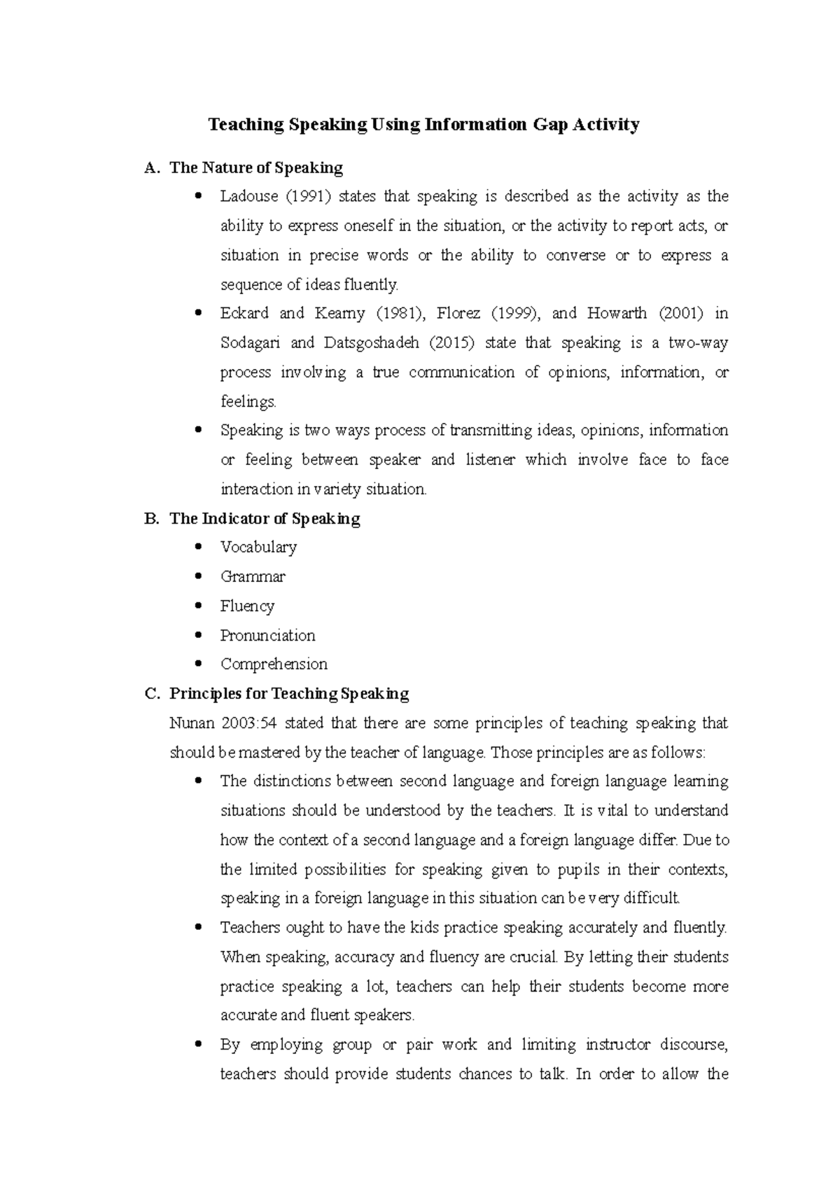 2. Teaching Speaking Using Information Gap Activity - The Nature of ...