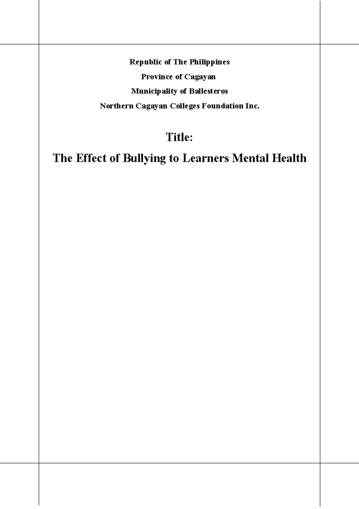 LIAM Nathaniel Solis ( Thesis) - Republic of The Philippines Province ...