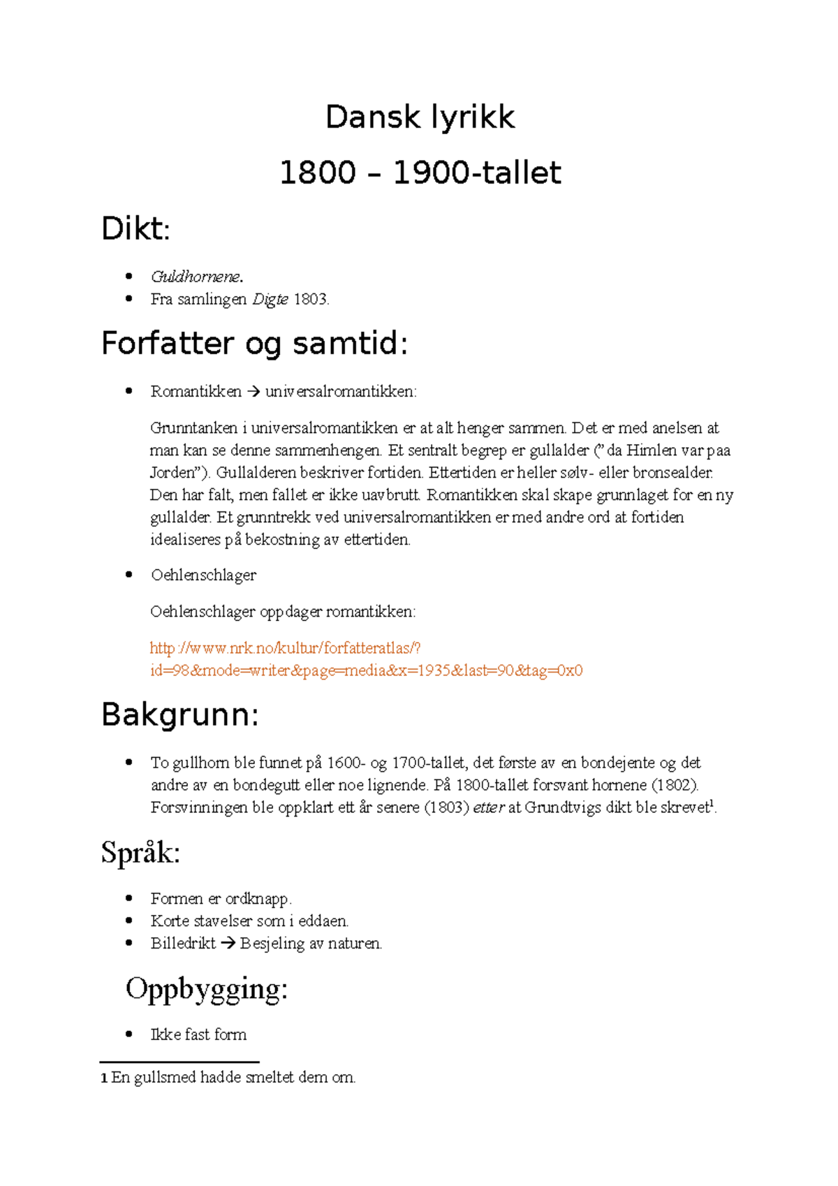 Dansk lyrikk 1800 – 1900-tallet, Summary - Dansk lyrikk 1800 Dikt ...